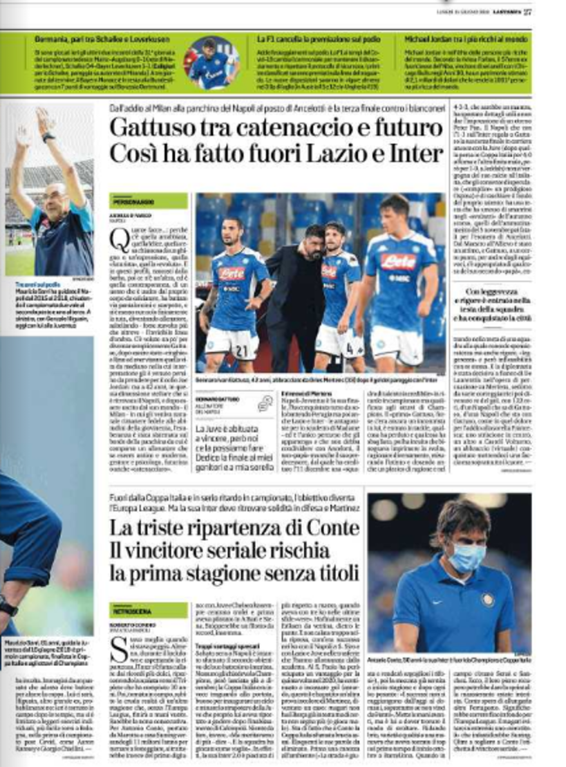 I giornali: 15 giugno | Foto - Sportmediaset