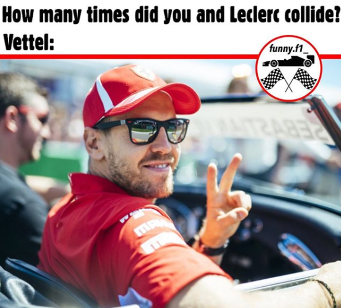 Ferrari, Leclerc addosso a Vettel: i migliori meme | Foto - Sportmediaset