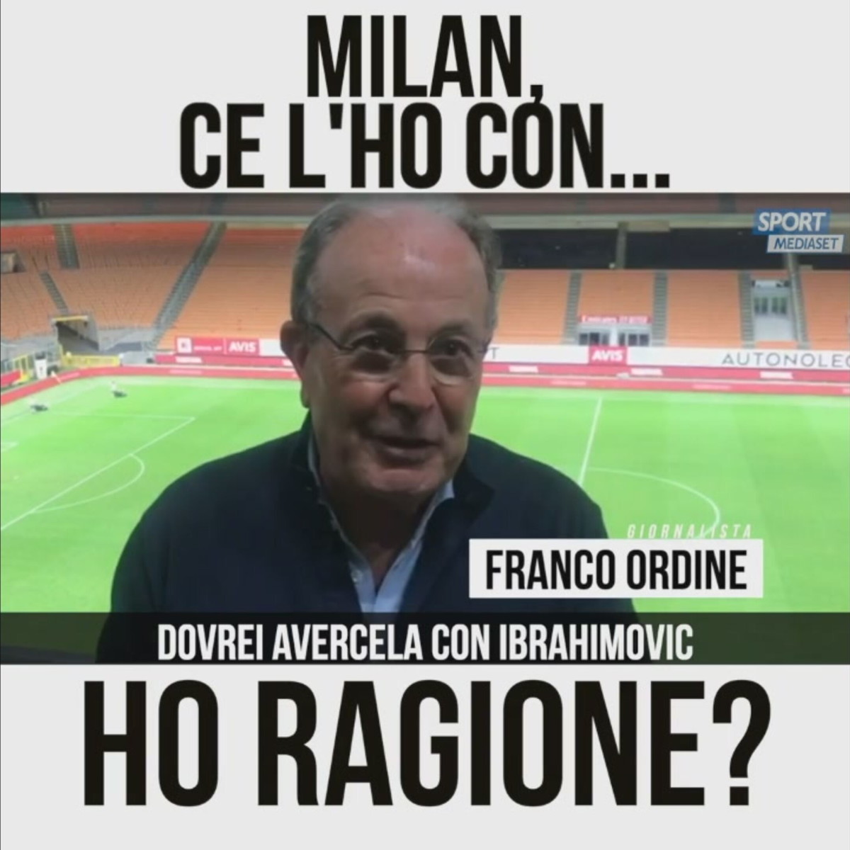 Franco Ordine: "Ce l'ho con il Ibra...forse" | Video - Sportmediaset
