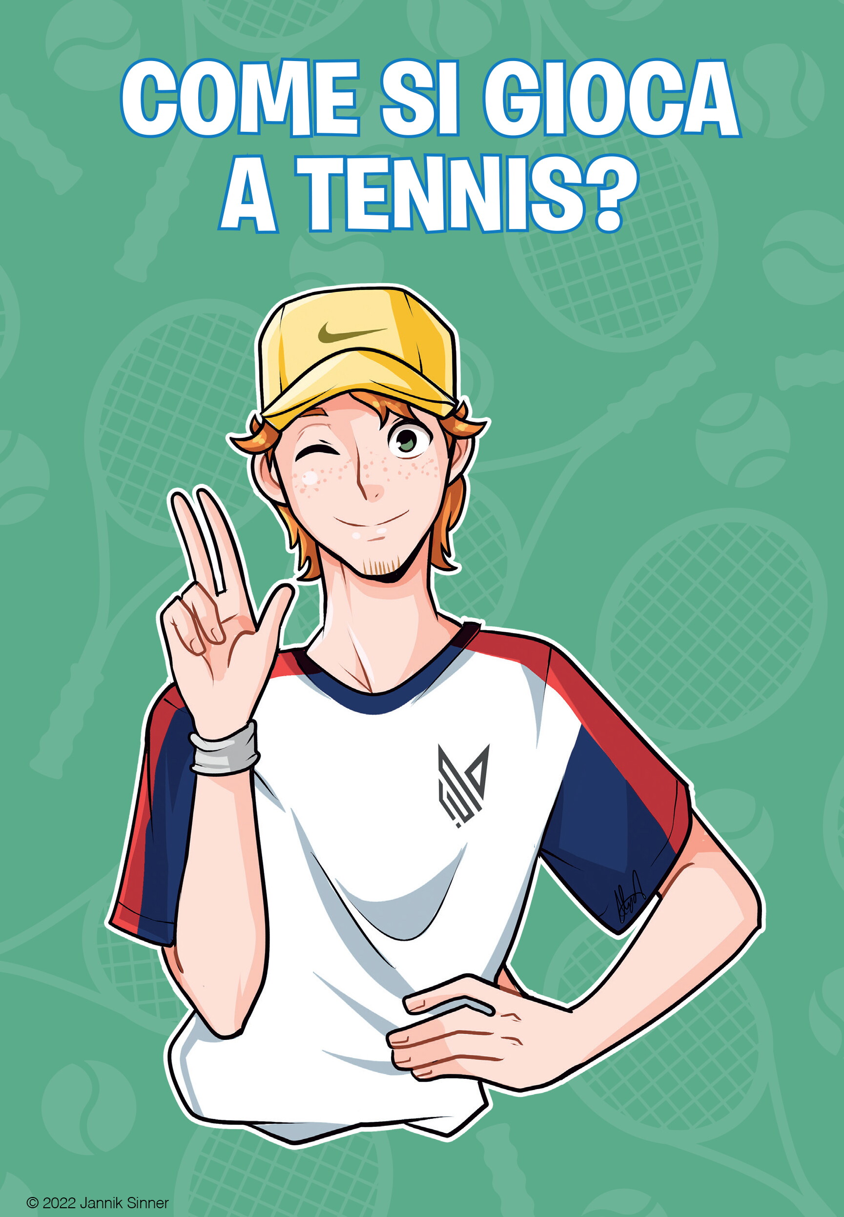 Tennis, Sinner diventa un personaggio illustrato nel manuale di Panini