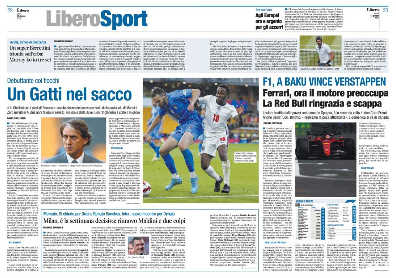 I giornali del 13 giugno