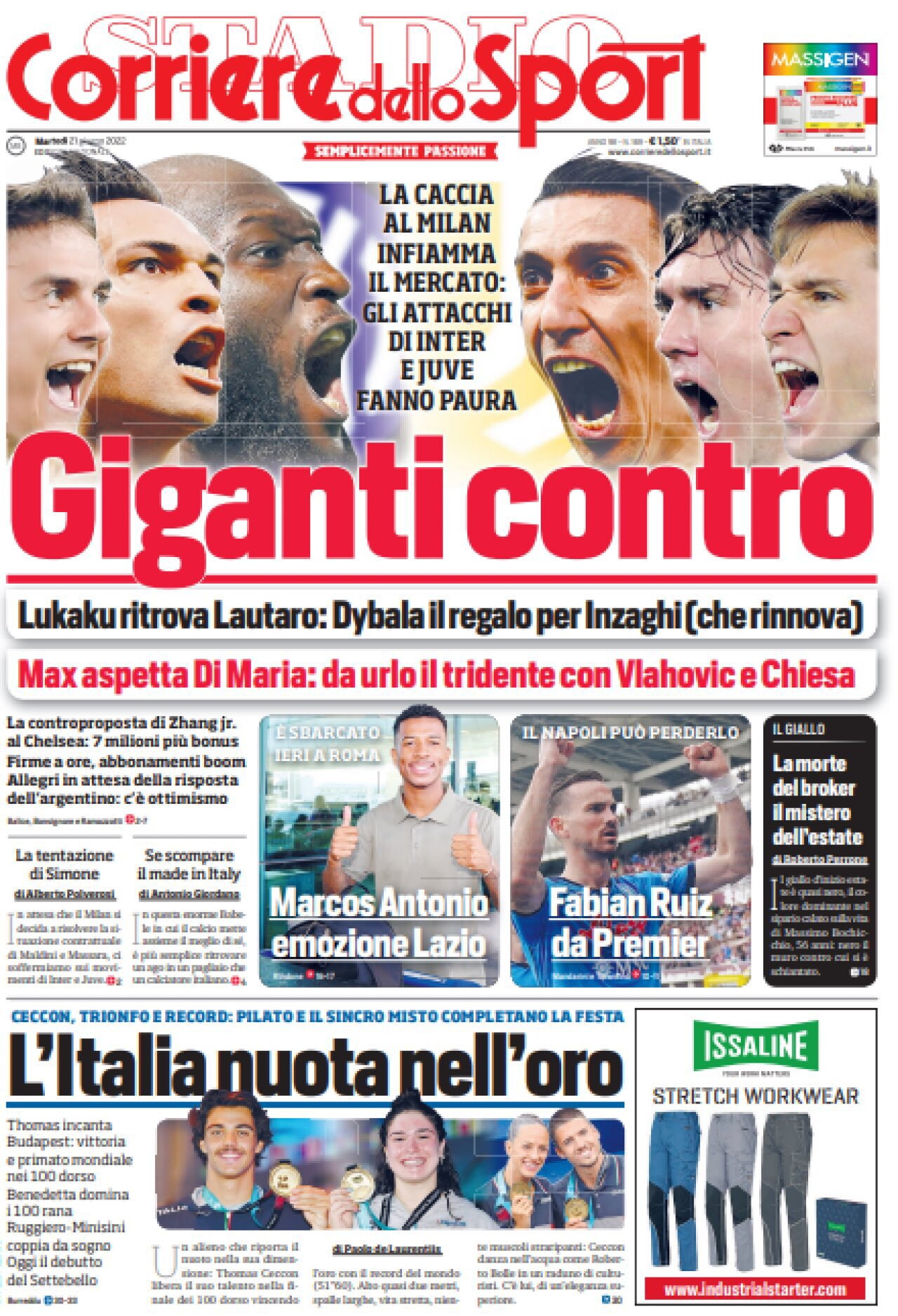 I giornali: 21 giugno