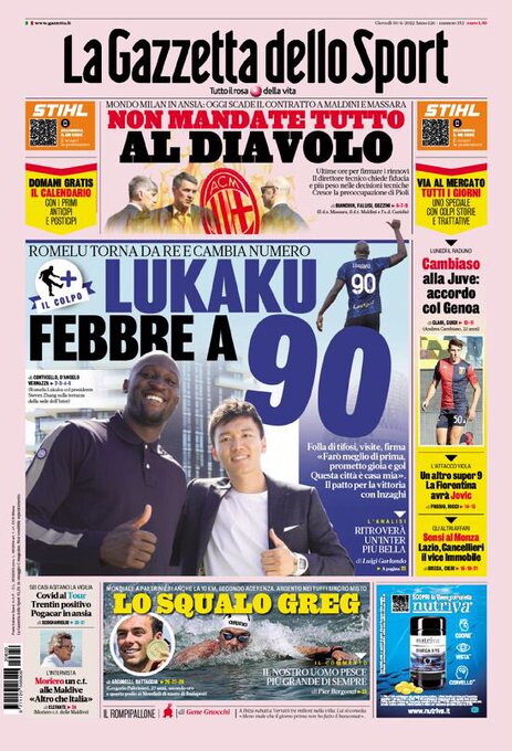 I giornali del 30 giugno