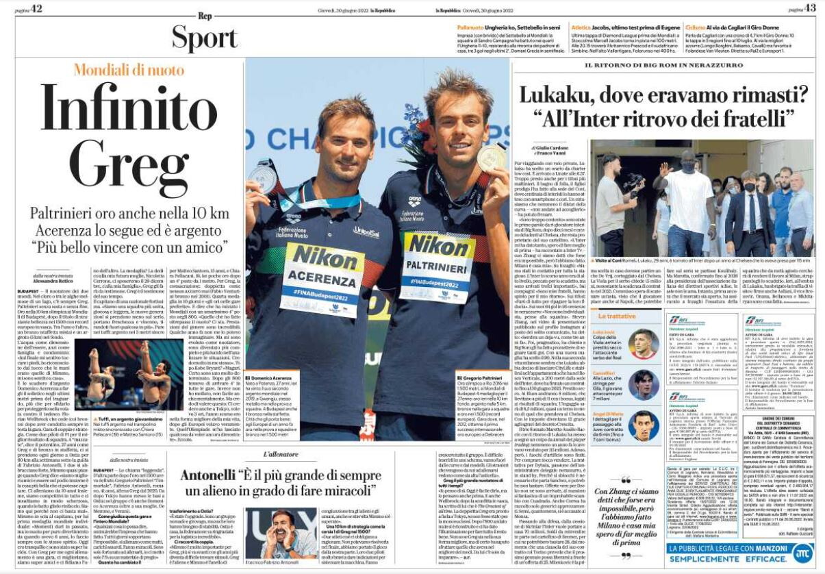 I giornali del 30 giugno