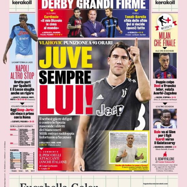 I giornali: 1 settembre