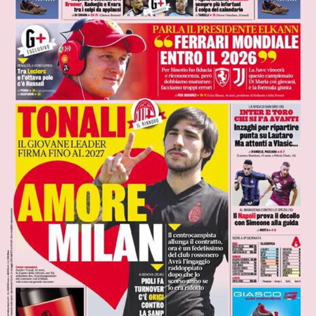I giornali: sabato 10 settembre