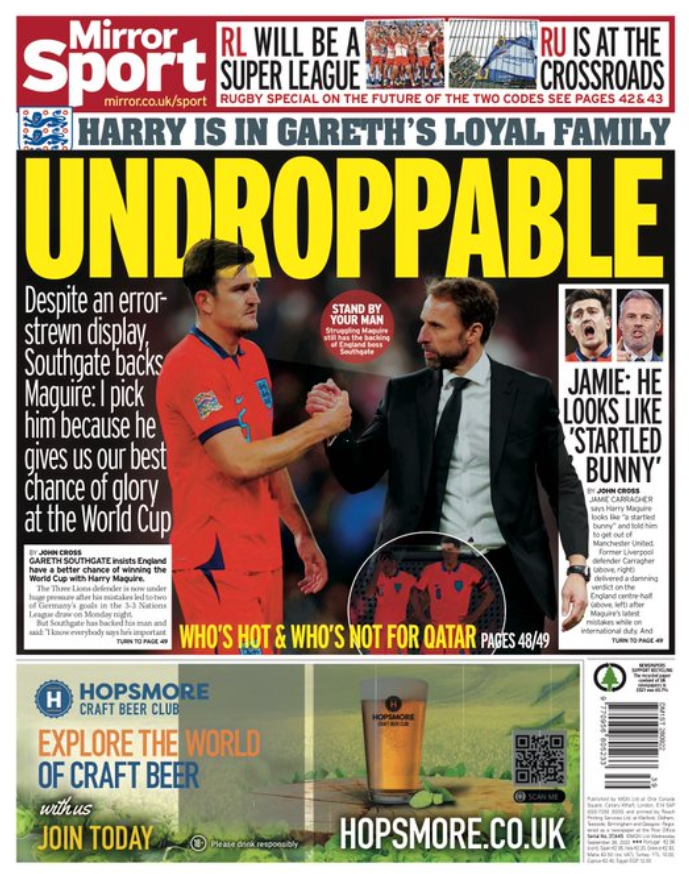 I giornali del 28 settembre