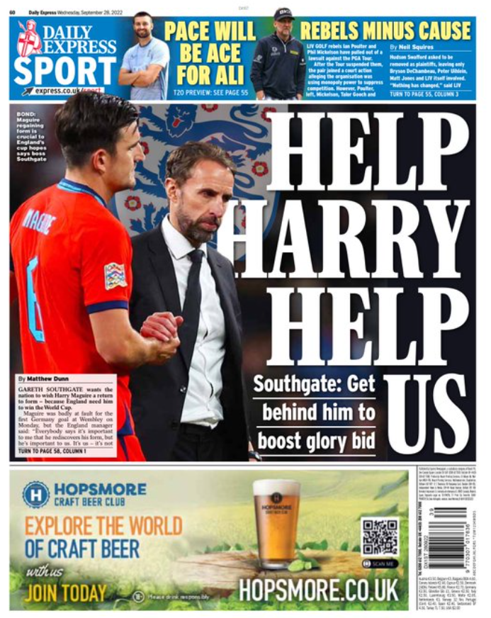 I giornali del 28 settembre