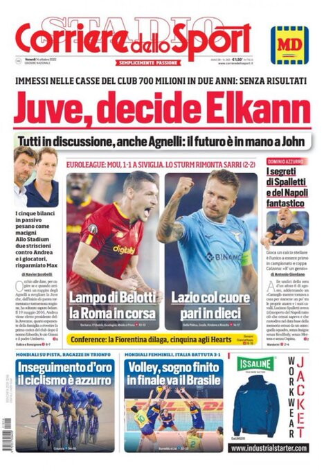 I giornali: 14 ottobre