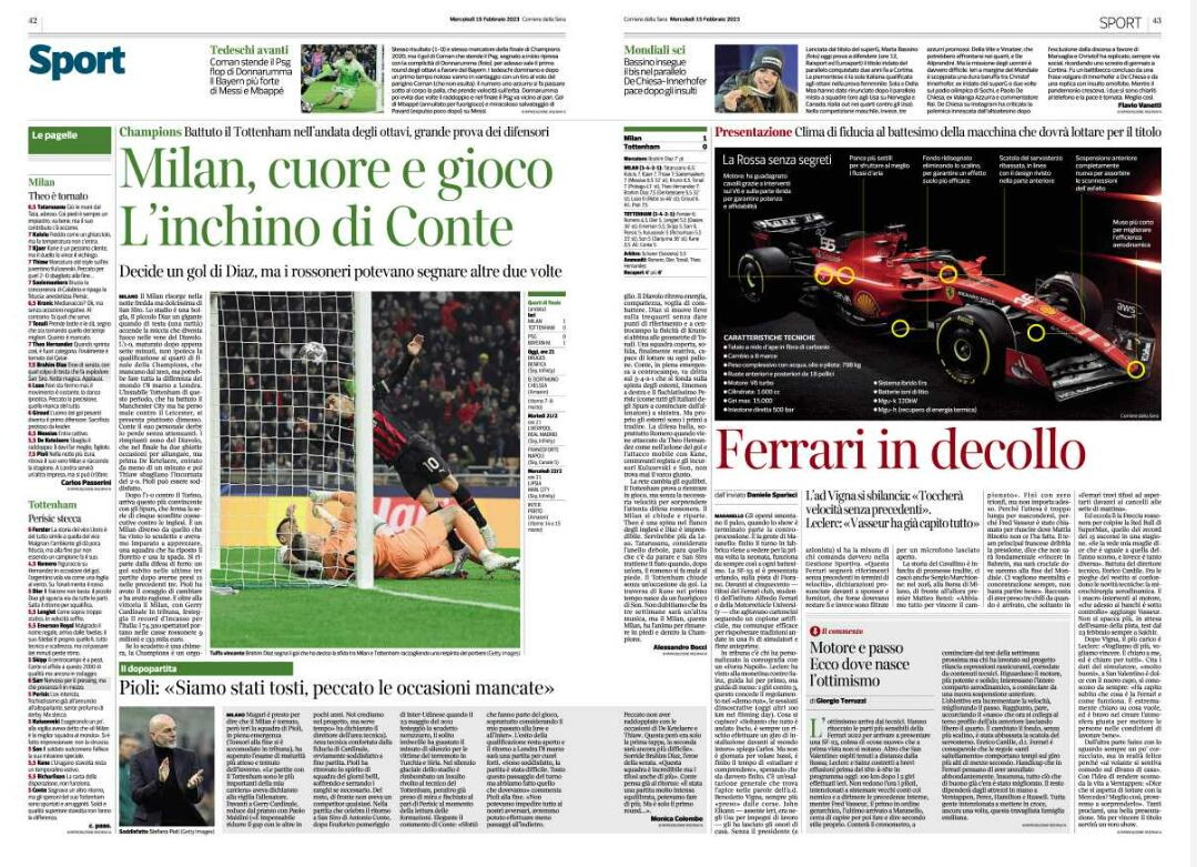 I giornali: 15 febbraio 2023