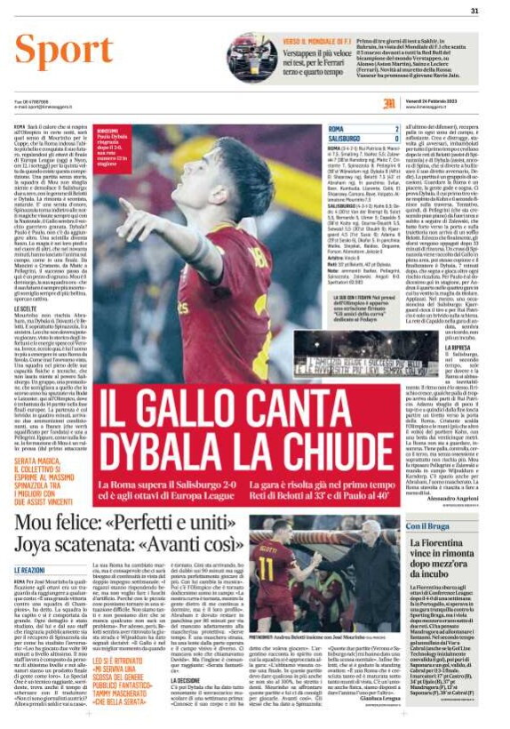 I giornali del 24 febbraio 2023