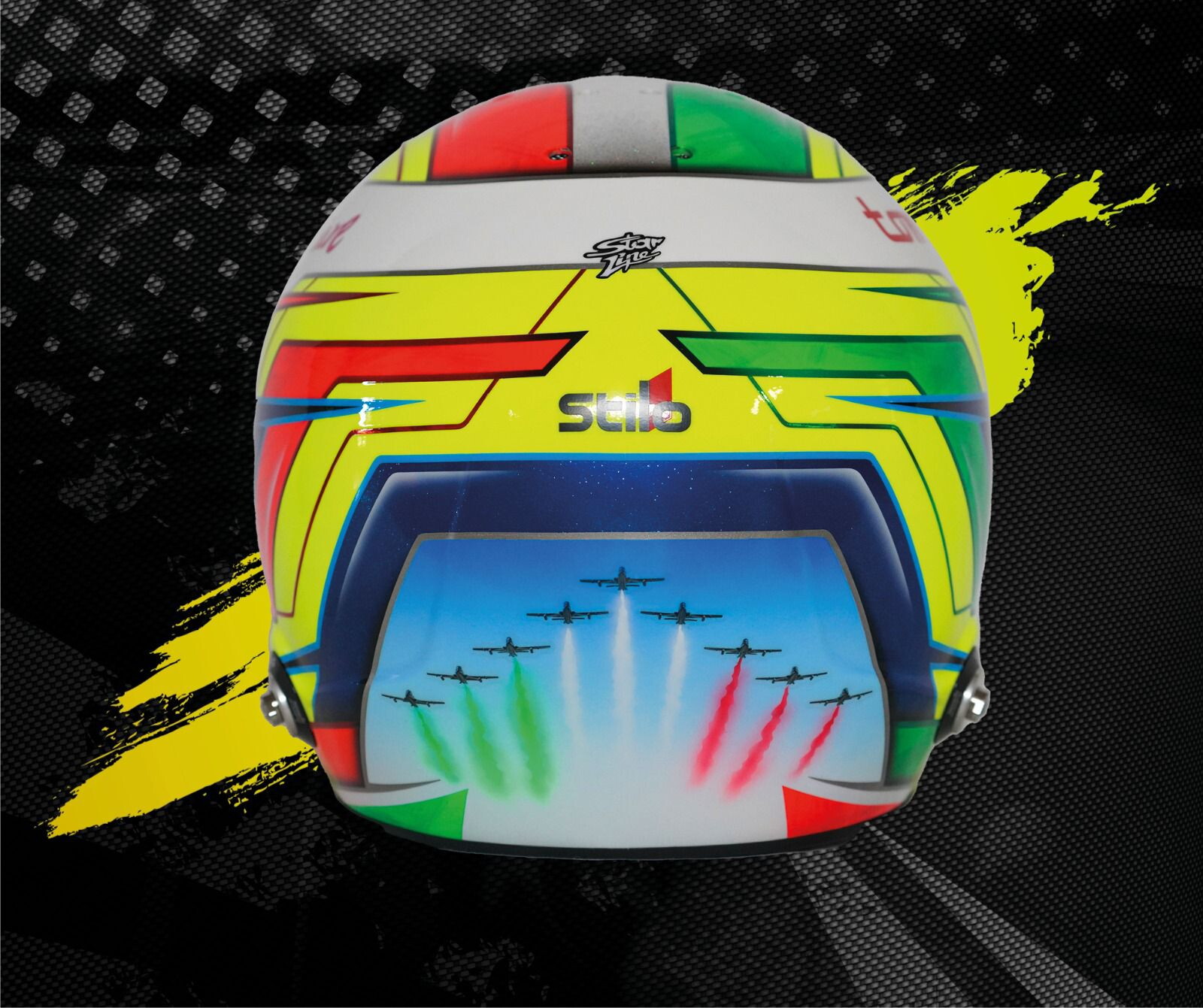 Matteo Cressoni, casco tricolore. E ci sono pure le Frecce
