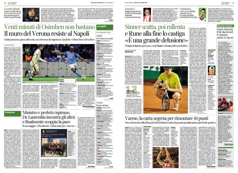 I giornali: domenica 16 aprile