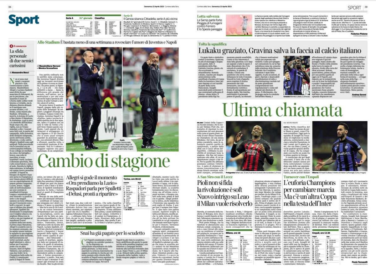 I giornali: 23 aprile 2023