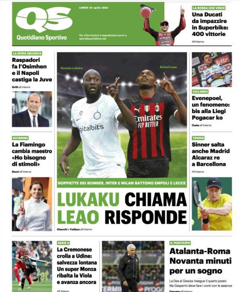 I giornali: 24 aprile 2023