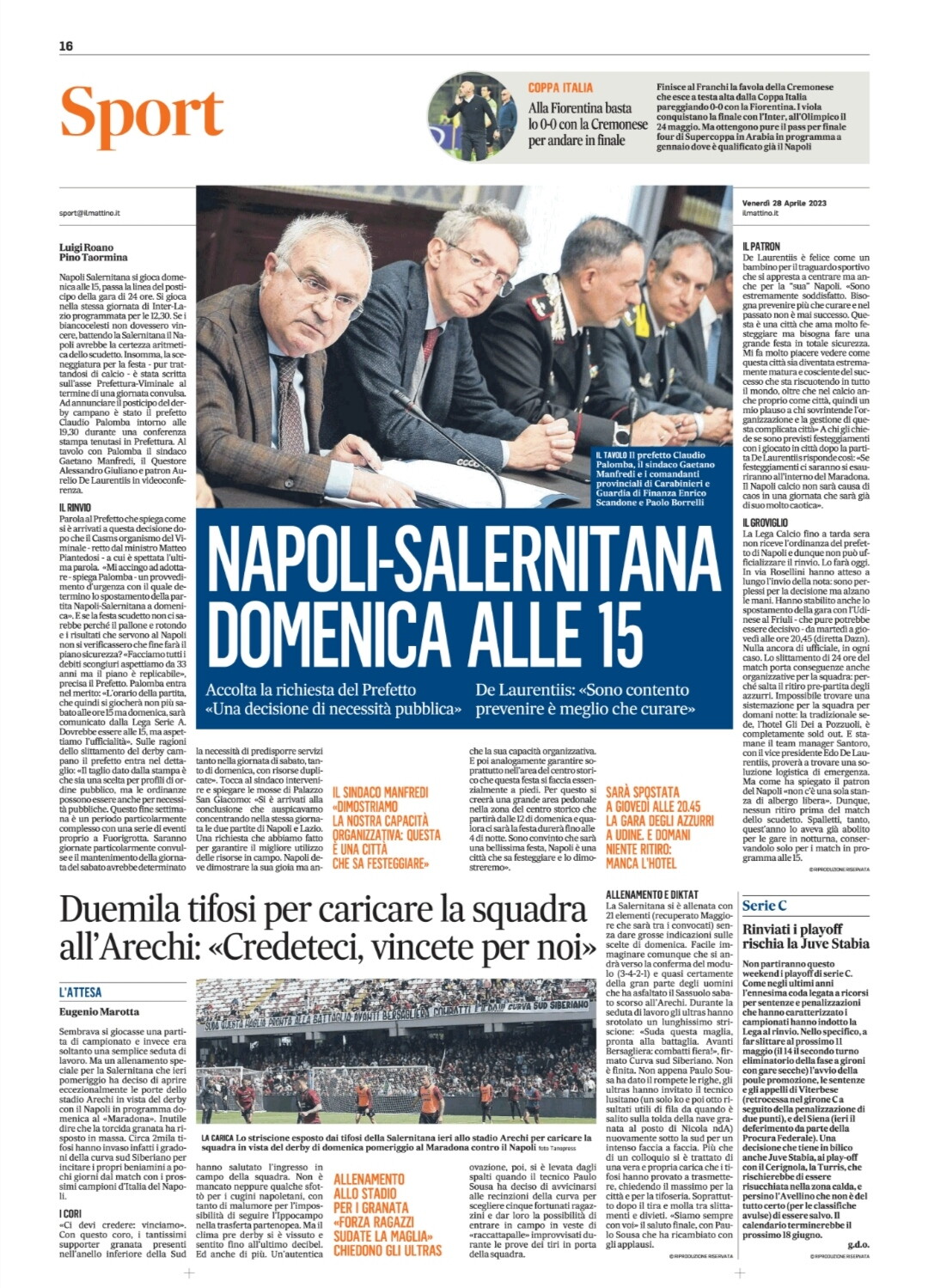 I giornali del 28 aprile 2023