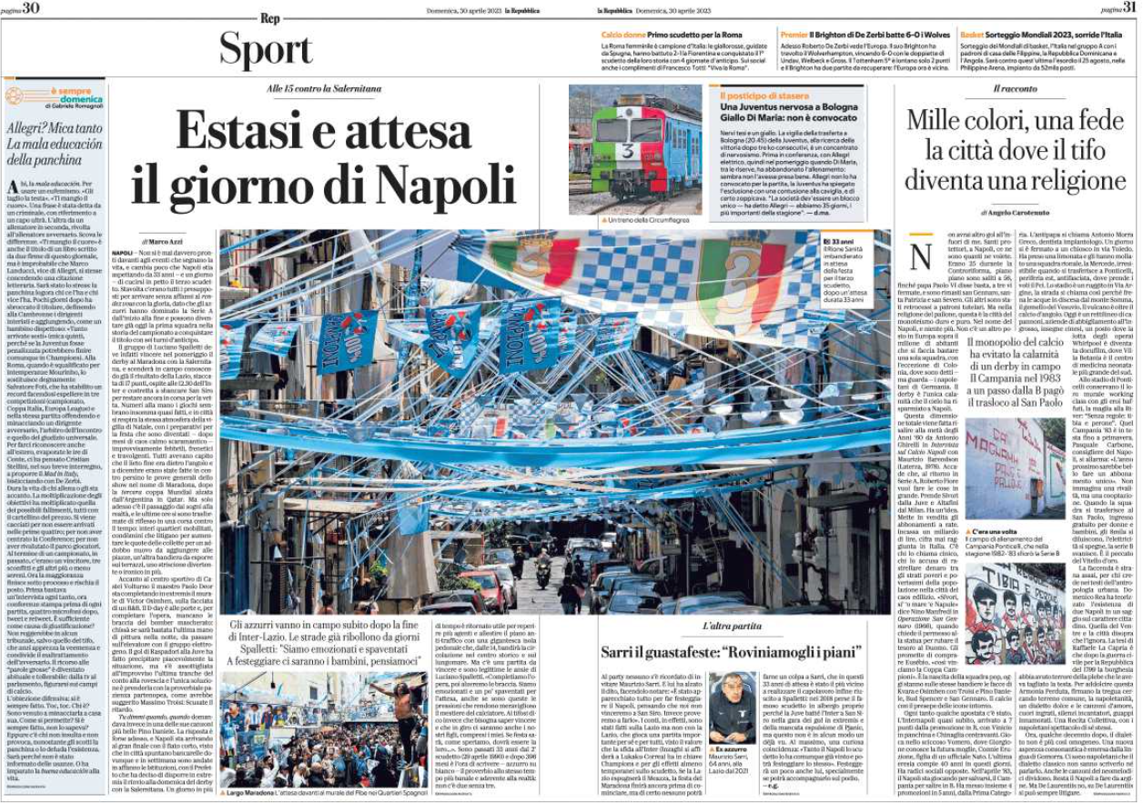 I giornali: domenica 30 aprile 2023