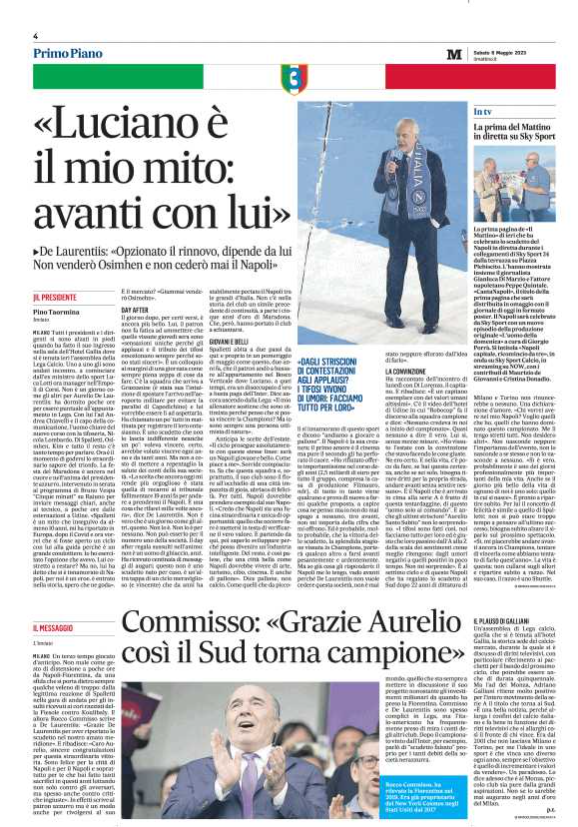 I giornali del 6 maggio 2023