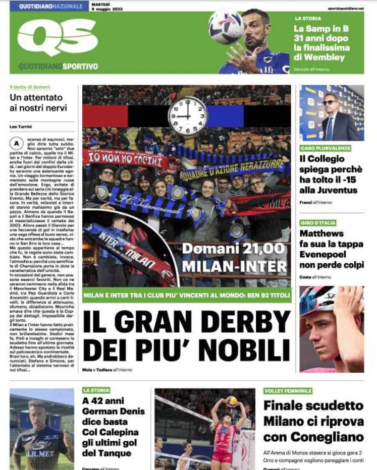 I giornali: 9 maggio 2023