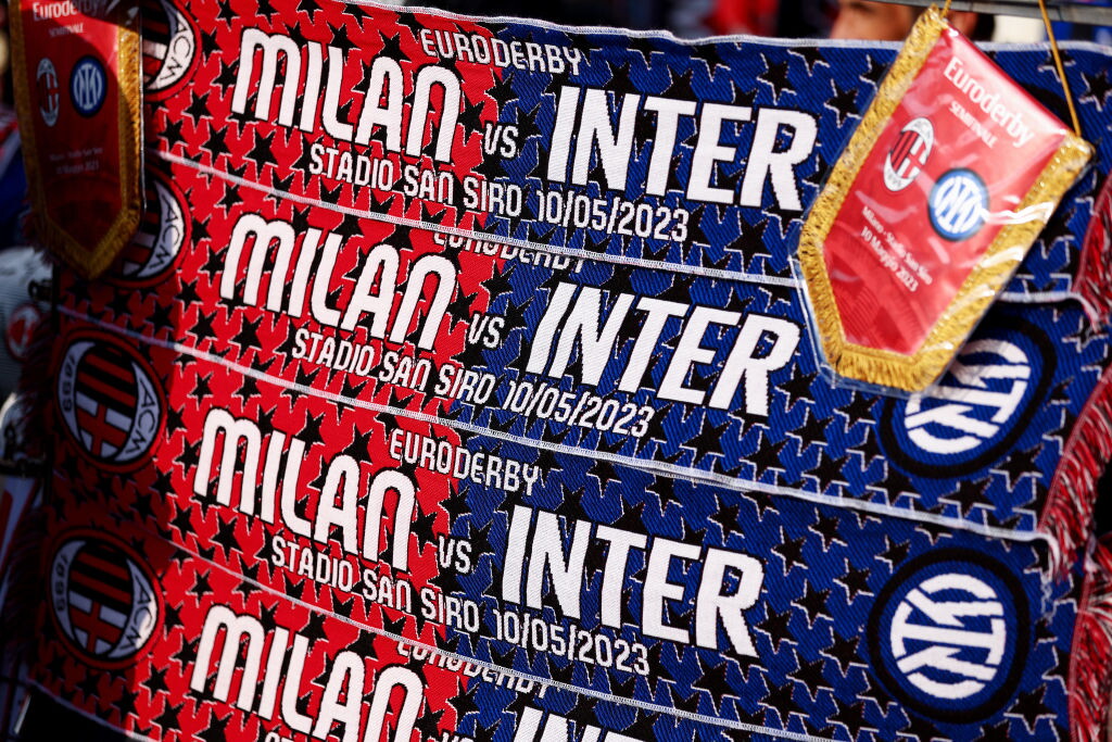 Il tifo di San Siro per Milan-Inter