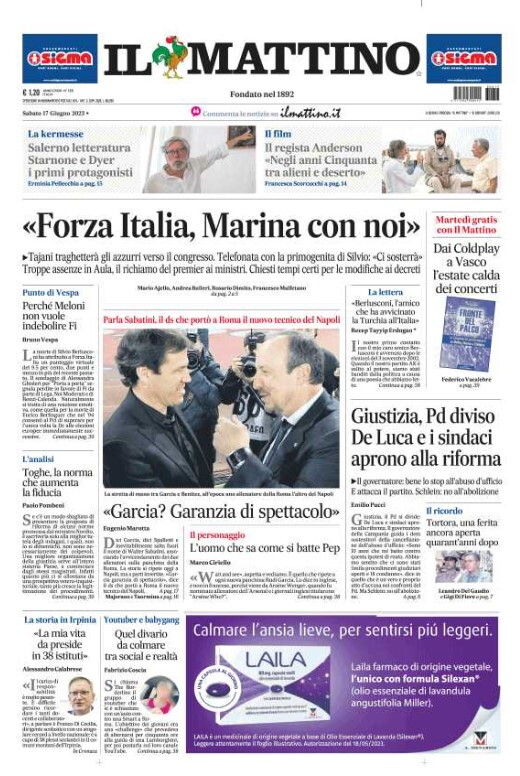 I giornali del 17 giugno 2023