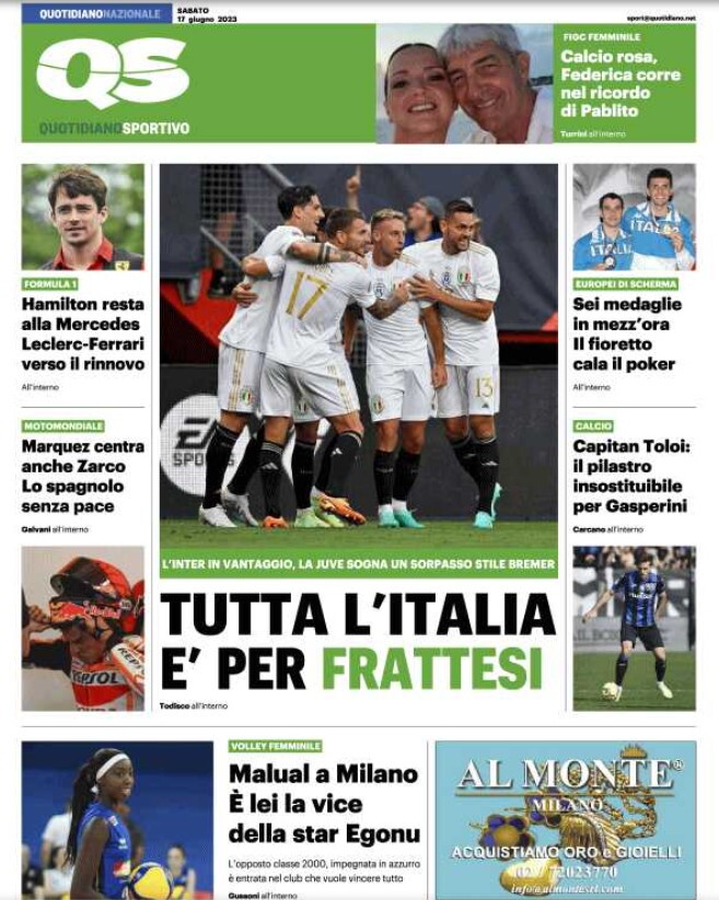 I giornali del 17 giugno 2023