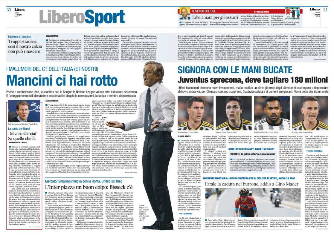 I giornali del 17 giugno 2023