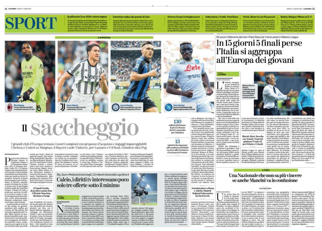 I giornali del 17 giugno 2023