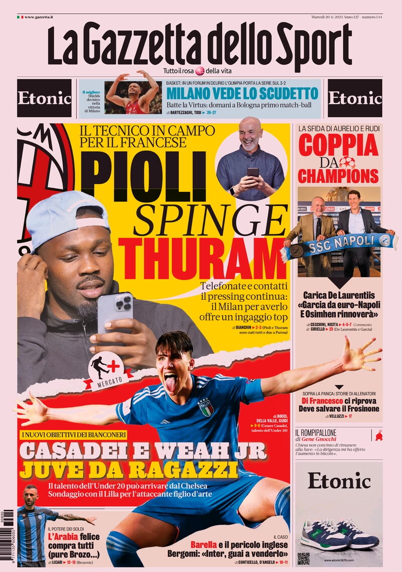 I giornali del 20 giugno 2023