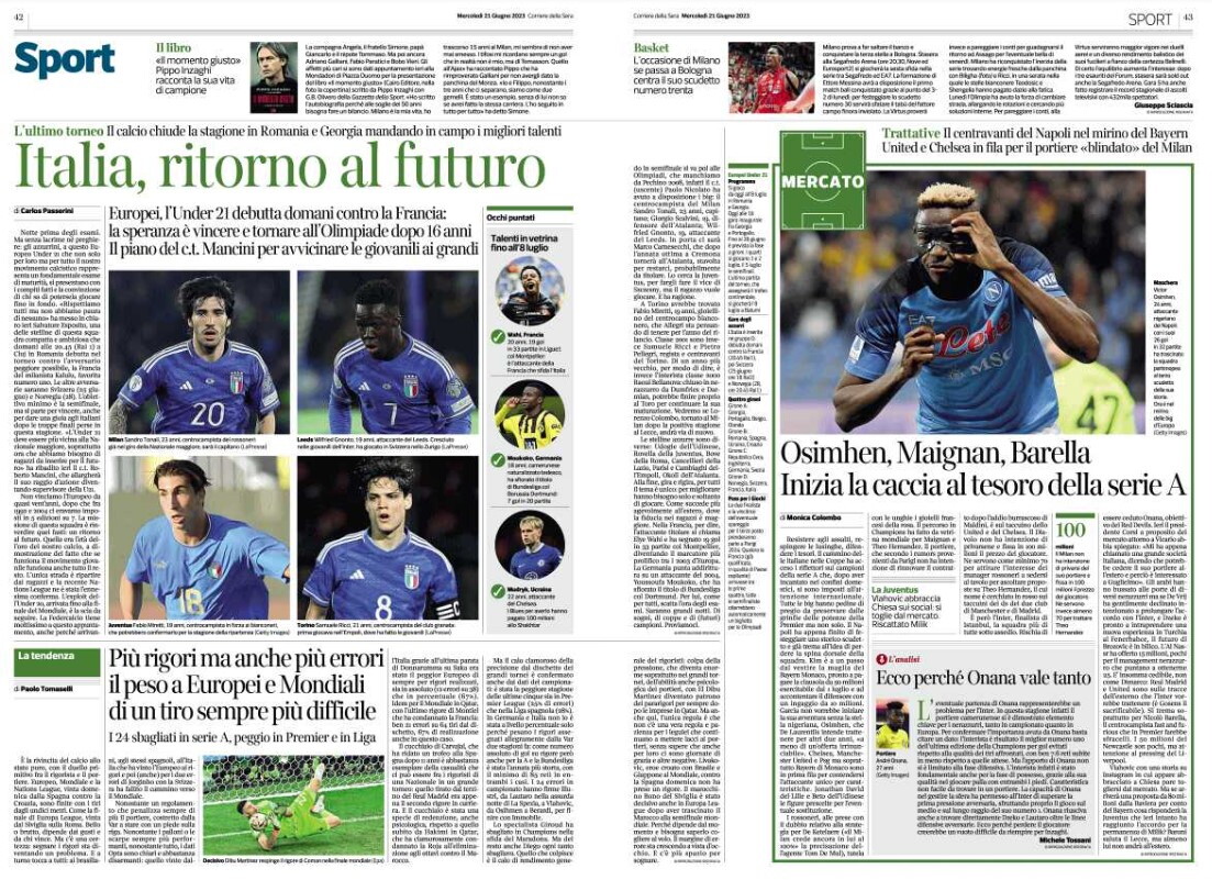 I giornali del 21 giugno 2023