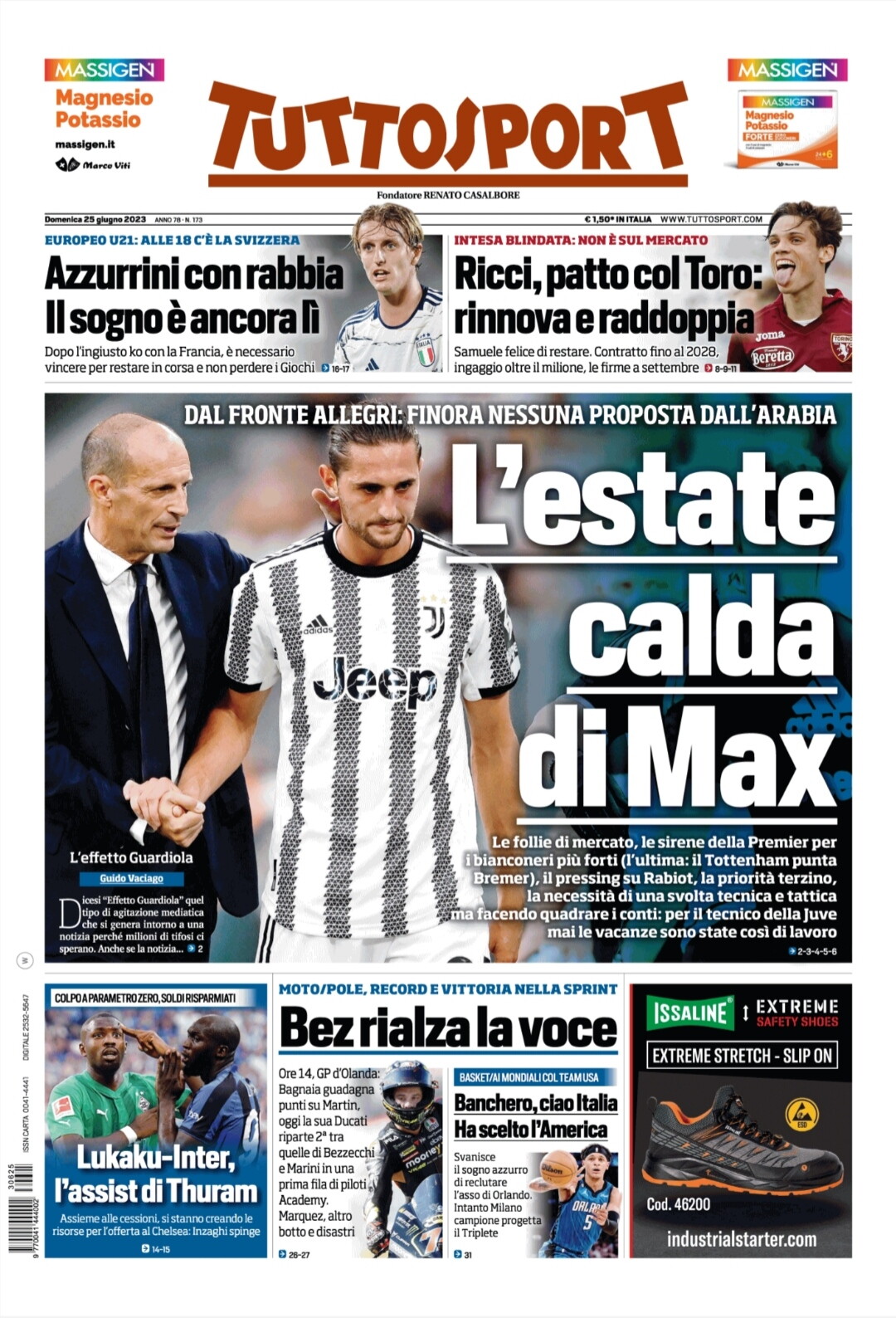 I giornali del 25 giugno 2023