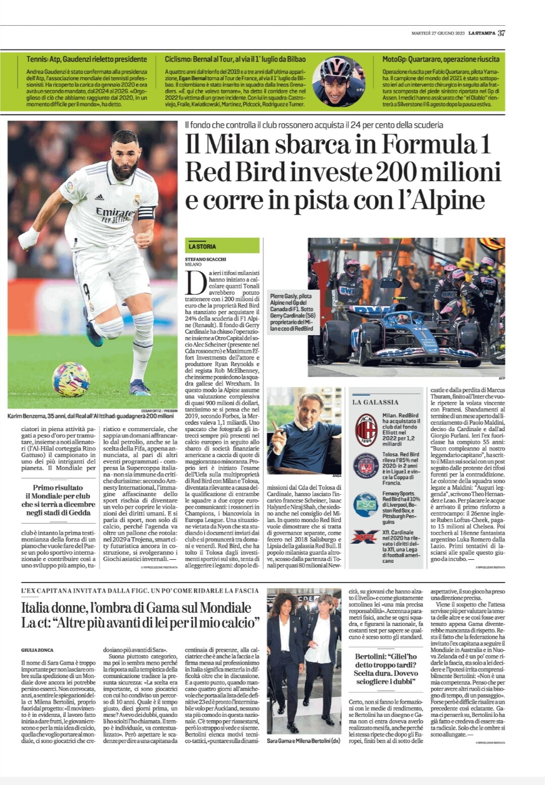 I giornali del 27 giugno 2023