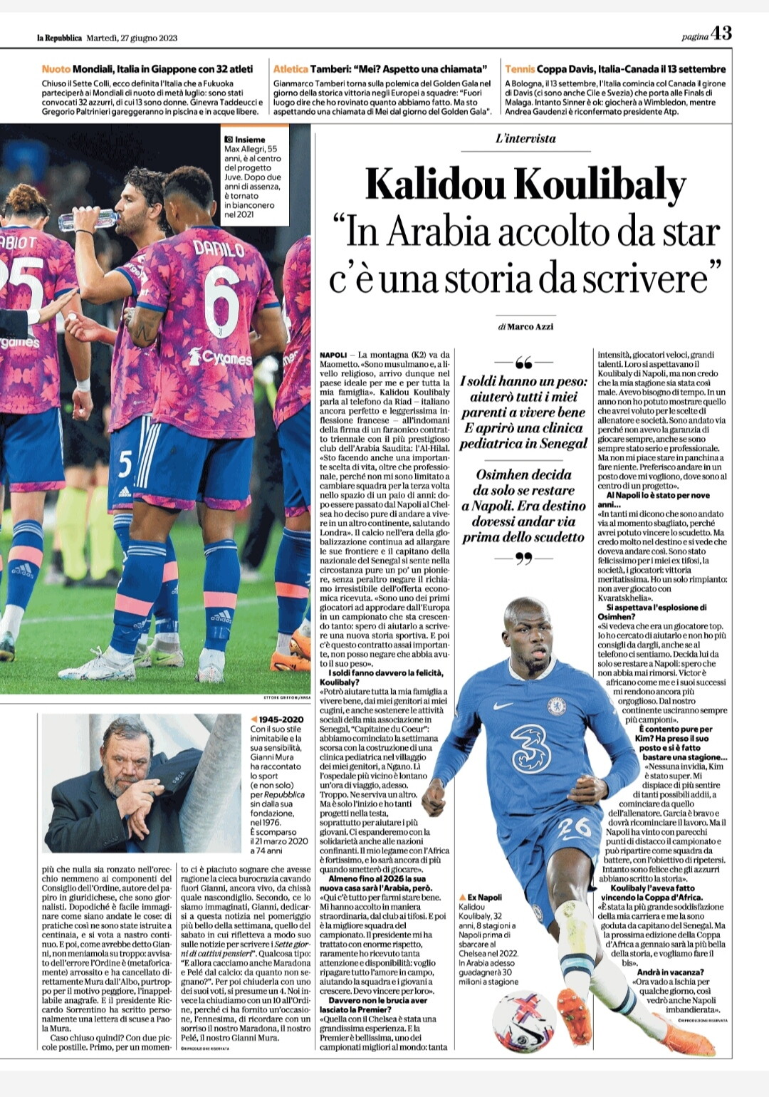 I giornali del 27 giugno 2023