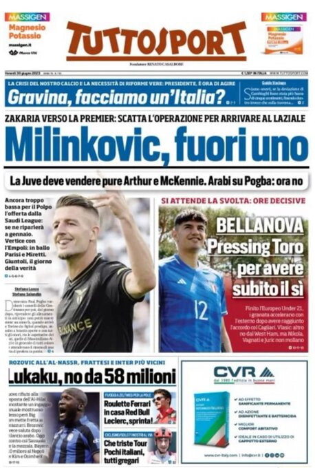 I giornali: venerdì 30 giugno