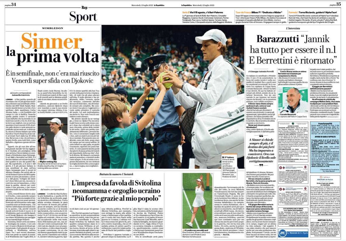 I giornali del 12 luglio 2023