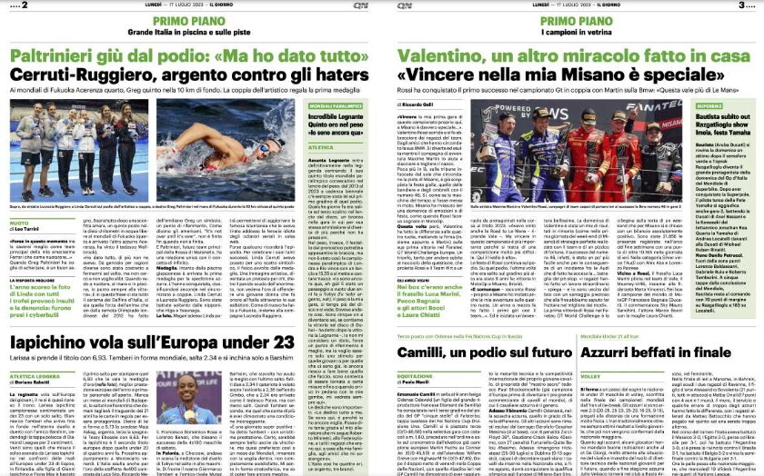 I giornali: lunedì 17 luglio