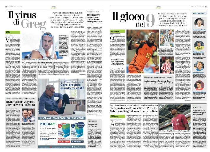 I giornali: lunedì 17 luglio