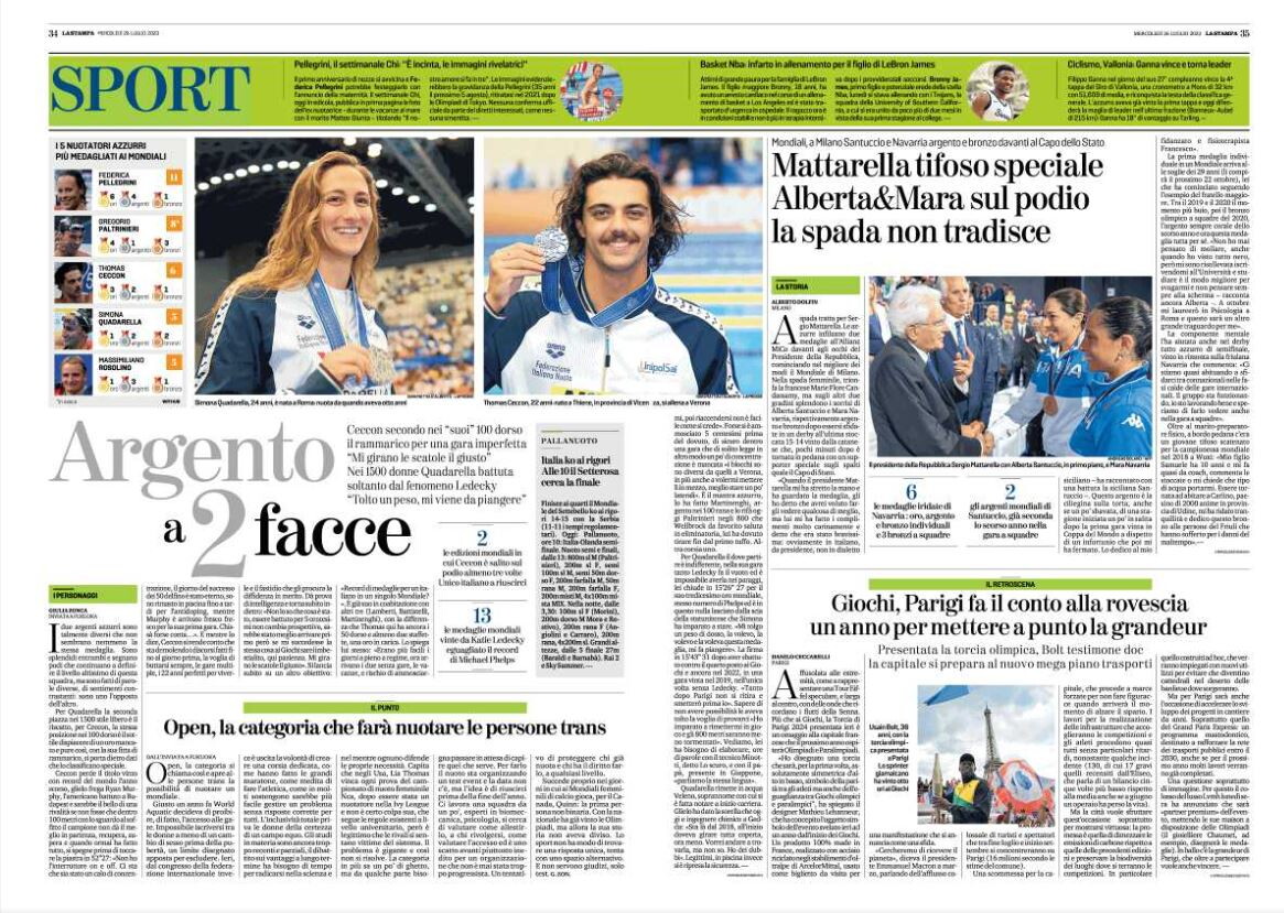 I giornali: mercoledì 26 luglio