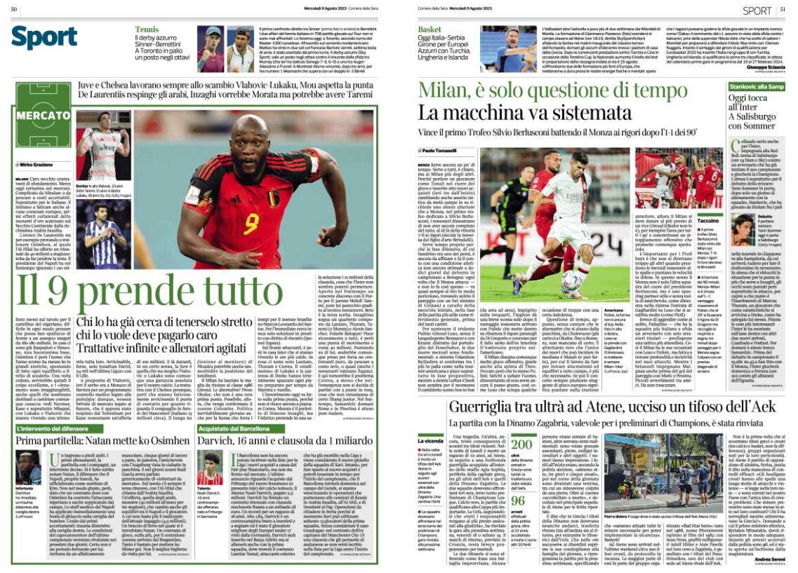 I giornali: mercoledì 9 agosto 2023