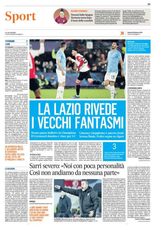 I giornali del 26 ottobre 2023