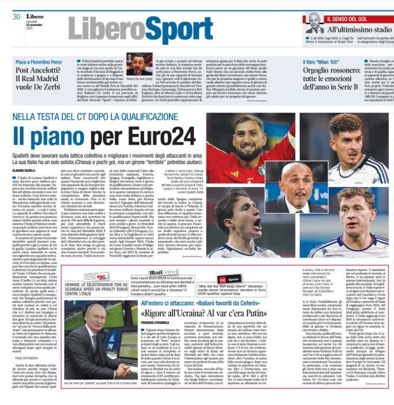 I giornali di mercoledì 22 novembre 2023