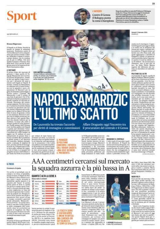 I giornali del 5 gennaio 2024