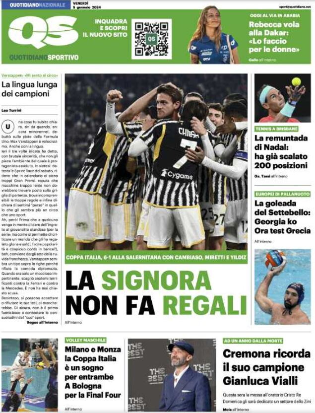 I giornali del 5 gennaio 2024