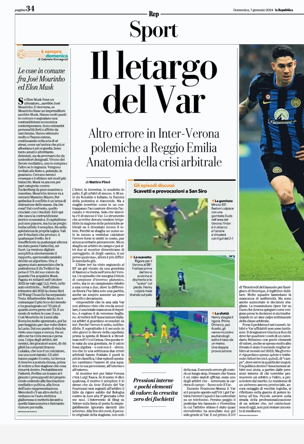 I giornali del 7 gennaio 2024