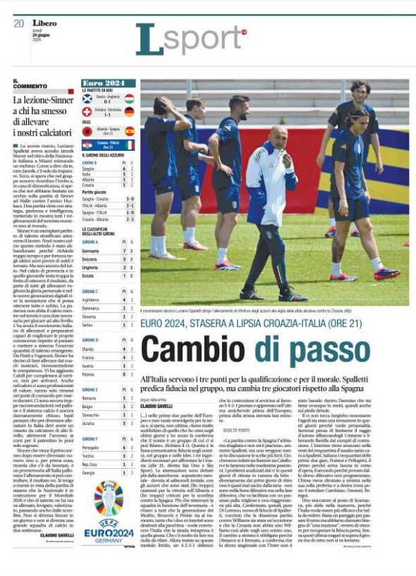 I giornali del 24 giugno 2024