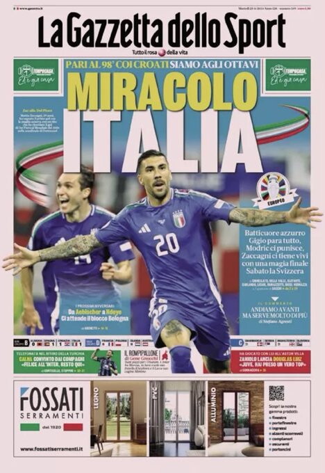 I giornali: martedì 25 giugno