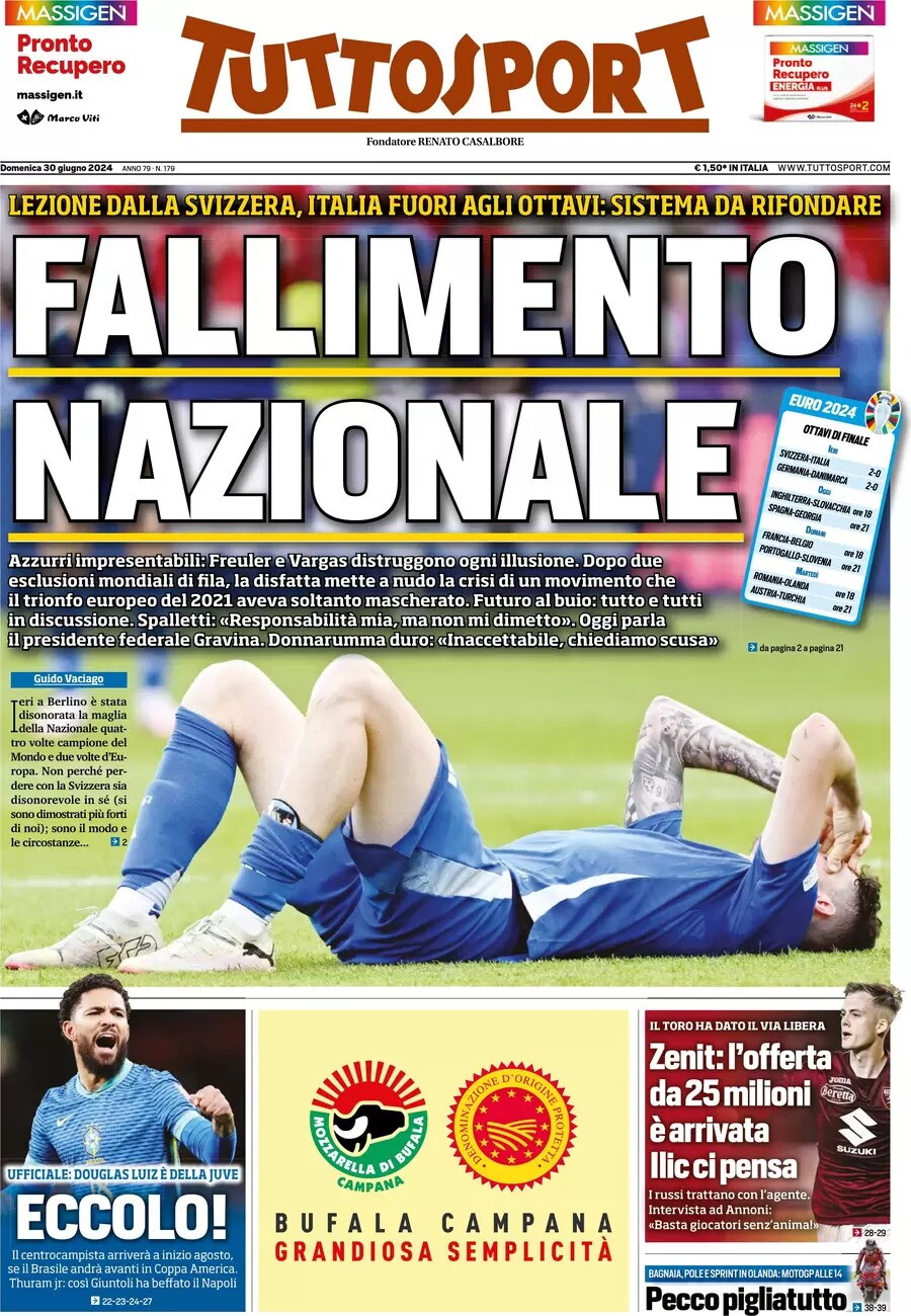 I giornali: domenica 30 giugno 2024