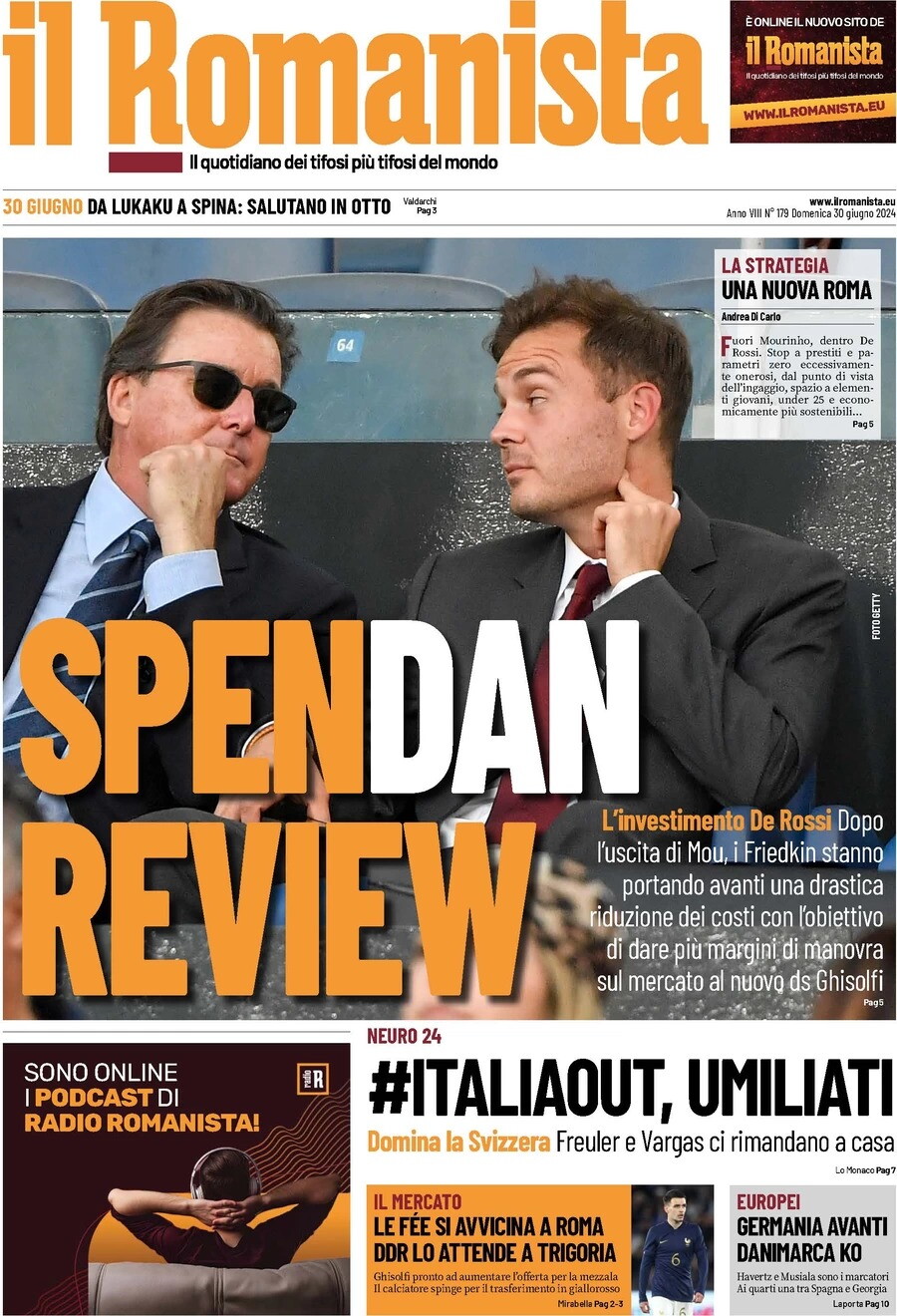 I giornali: domenica 30 giugno 2024