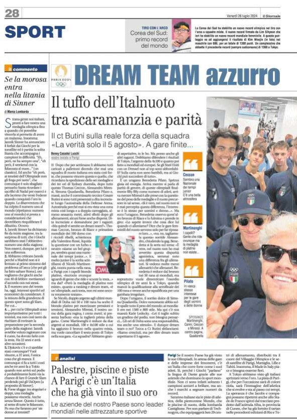 I giornali: venerdì 26 luglio